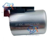China STAR ZEBRA C19B-02700E13A Solenoid Valve Coil 27V for Excavator Construction Machinery Parts 27642500 for sale