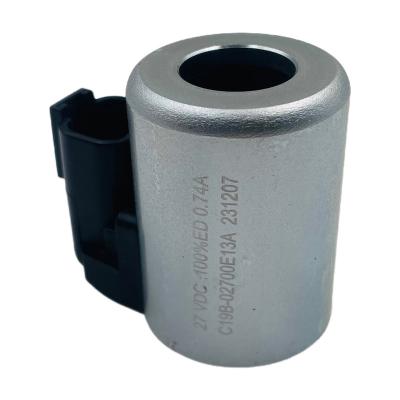 China STAR ZEBRA C19B-02700E13A Solenoid Valve Coil 27V for Excavator Construction Machinery Parts 27642500 for sale
