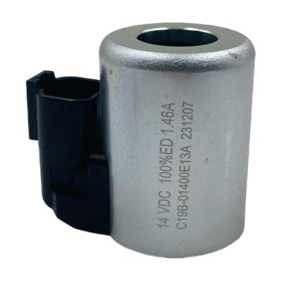 China STAR ZEBRA C19B-01400E13A Solenoid Valve Coil 27866600 14V Excavator Parts for sale