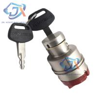 China STAR ZEBRA SH200 SH120 Ignition Starter Switch with Keys KHR3077 for SUMITOMO Excavator 2 Keys for sale