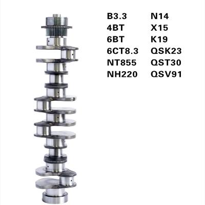 China Forged Steel Crankshaft for Excavator Engine NT855 NH220 N14 X15 K19 K38 3608833 for sale