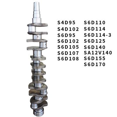 China Crankshaft for Excavator Engine S6D107 S6D108 S6D110 S6D114 6754-01-1310 6222-31-1110 for sale
