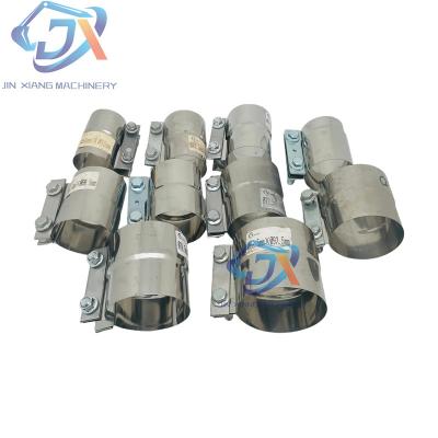 China Heavy Duty Muffler Clamps Exhaust Pipe Clips for Cat Hitachi Kobelco Doosan Daewoo Hyundai Sumitomo Excavator Parts 50mm 60mm for sale