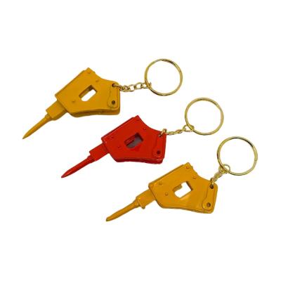 China Mini Excavator Bulldozer Loader Model Ornament Ashtray Pen Holder Souvenir Keychain Gift 10cm for sale