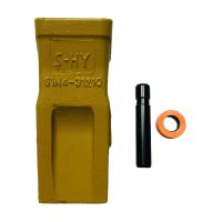 China Excavator Bucket Tooth 61n4-31210 for Hx110 Hx140 R130 R150 Yellow Sharp Teeth for sale