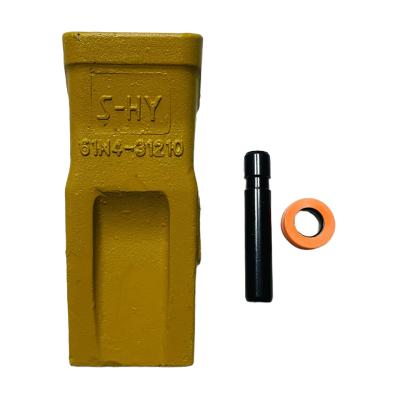 China Excavator Bucket Tooth 61n4-31210 for Hx110 Hx140 R130 R150 Yellow Sharp Teeth for sale