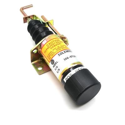 China Excavator Stop Solenoid 366-07197 12V 24V Fuel Shut Off Valve for Heavy Equipment for sale