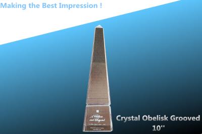 China trophy/glass awards/crystal trophy/crystal award/crystal obelisk grooved award for sale