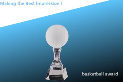 China SPORT AWARDS/CRYSTAL BASKETBALL/CRYSTAL TROPHY/basketball trophy/crystal ball award for sale