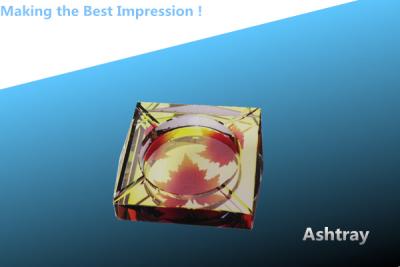 China cristal ashtray/ashtray/glass ashtray/cigarette gift/maple leaves ashtray for sale