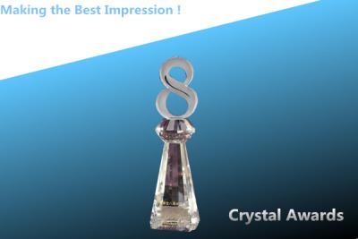 China crystal trophy/CRYSTAL award/AWARDS/crystal trophies/GLASS AWARD/glass top eight award for sale