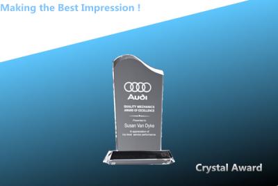 China CRYSTAL AWARD/CRYSTAL CIRCLE AWARD/TROPHY/blue wave award/crystal trophy/glass award for sale