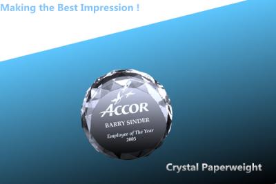 China CRYSTAL heart paperweight/beveled heart crystal paperweight/crystal circle paperweight for sale