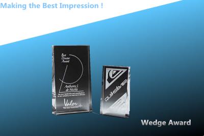 China crystal award/acrylic trophy/acrylic award/crystal wedge award/crystal wedge trophy for sale