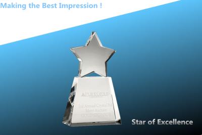 China crystal star award/top star award/crystal award/crystal trophy/star of excellence award for sale