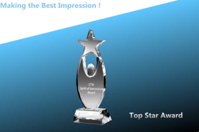 China crystal inspirational star award/top star award/crystal top star trophy/acrylic star award for sale