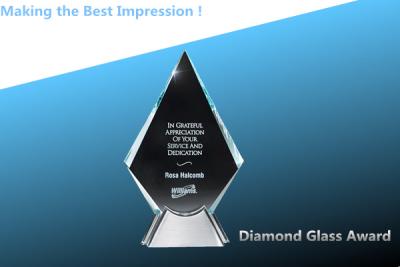China diamond glass award/silver rocket/crystal diamond award/crystal award/crystal trophy for sale