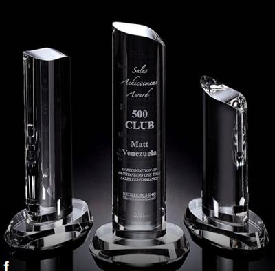 China imperial tower crystal award/3d laser engraving crystal award/crystal tower trophy/2d for sale