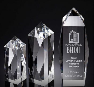 China liberty obelisk crystal award/3d laser engraving crystal award/crystal obelisk trophy for sale