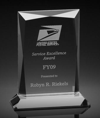China odyssey crystal award/2d/3d laser engraving crystal trophy/excellence crystal award for sale