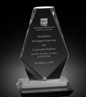 China manhattan crystal award/2d 3d laser engraving crystal trophy/3d laser crystal award/blank for sale