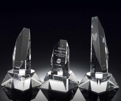 China sevilla prestige deluxe crystal award/3d laser engraving crystal trophy/2d laser award for sale