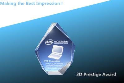 China 3D Prestige Corporate Award/3d laser prestige crystal awards/prestige crystal trophy for sale