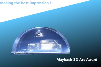 China maybach 3D Arc Corporate Award/ARC CRYSTAL AWARD/3D LASER ARC CRYSTAL TROPHY/CRYSTAL AWARD for sale