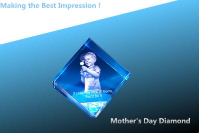 China Mother's Day Diamond/CRYSTAL DIAMOND/3D LASER CRYSTAL CUT CORNER CUBE/3D CRYSTAL CUBE for sale