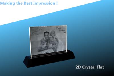 China mother's day flat/crystal flat/2d laser crystal flat/crystal flat award/crystal award for sale