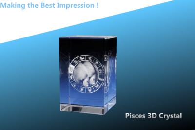 China pisces 3d crystal/BLANK PISCES CRYSTAL RECTANGLE/3D CRYSTAL BLOCK/CRYSTAL BLANK RECTANGLE for sale