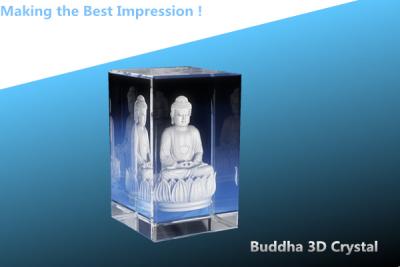 China Buddha 3D Crystal/3D Crystal Award/3D Laser Crystal Rectangle/blank crystal cube award/3D for sale