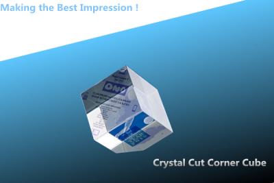 China crystal cube/crystal cut corner cube/blank crystal cube/3D laser crystal bevelled cube/ for sale