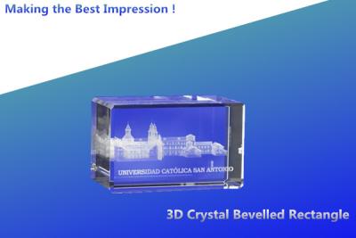 China blank crystal 3d rectangle/train/mother's gift/father's gift/christmas gift/crystal photo for sale