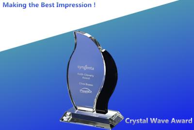 China crystal wave awards/wave trophy/acrylic wave awards/acrylic wave trophy/glass awards for sale