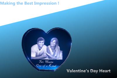 China valentine's day heart/3d crystal heart awards/crystal heart trophy/blank crystal heart for sale