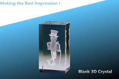 China Blank 3D crystal/blank crystal blocks/3D laser crystal rectangle/crystal cube for 3D laser for sale