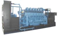 China 6300V/10500V Three Phase Gas Generator Set Electric Start / Air Start for sale