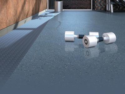 China 500mmx500mm Rubber Sports Flooring , Gym Flooring Rubber Tiles for sale