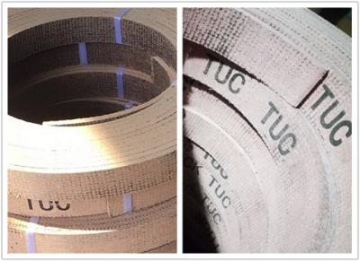 China Tractor Grinded Reddish Woven Brake Lining Material with 0.40-0.65 Friction Coefficient and 100-200°C Temperature Range for sale