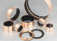 China Bronze Backing Oil-Free Graphite Impregnated Bushings 0.7-2.3mm Thickness Self-Lubricating Bearings for sale