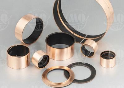 China Bronze Backing Oil-Free Graphite Impregnated Bushings 0.7-2.3mm Thickness Self-Lubricating Bearings for sale