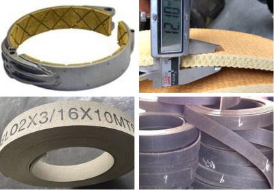 China Flexible Brake Band Lining with Brass Wire Reinforced Woven Roll for Industrial Machinery for sale