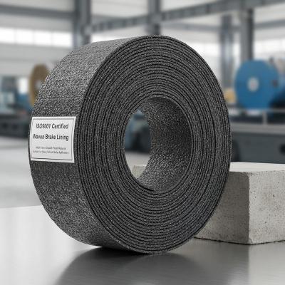 China ISO9001 Woven Brake Lining Roll Width 100mm Length 10m Durable Friction Material for Heavy Vehicle Brake Systems for sale