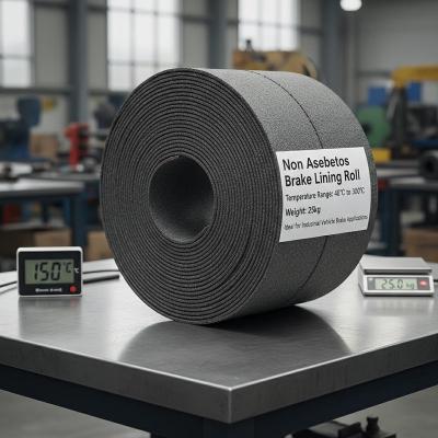 China Non Asbestos Brake Lining Roll 100mm Width 10m Length -40C to 300C ISO9001 for sale