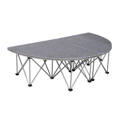 China Dj Wooden Round 3ftx3ft Folding Portable Stage With Mobile Riser for sale