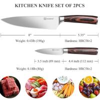 China Professional Chef Knife Set - 2 Piece High Carbon Stainless Steel Kitchen Knives for sale