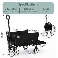 China Collapsible cart with wheels,with extended tail door for sale