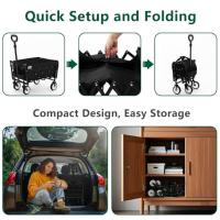China Collapsible cart with wheels,with extended tail door for sale
