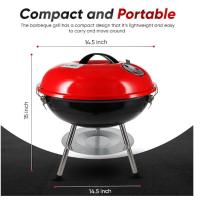 China Outdoor Barbecue Grill, 2-In-1 Portable BBQ Grill with Wheels for sale